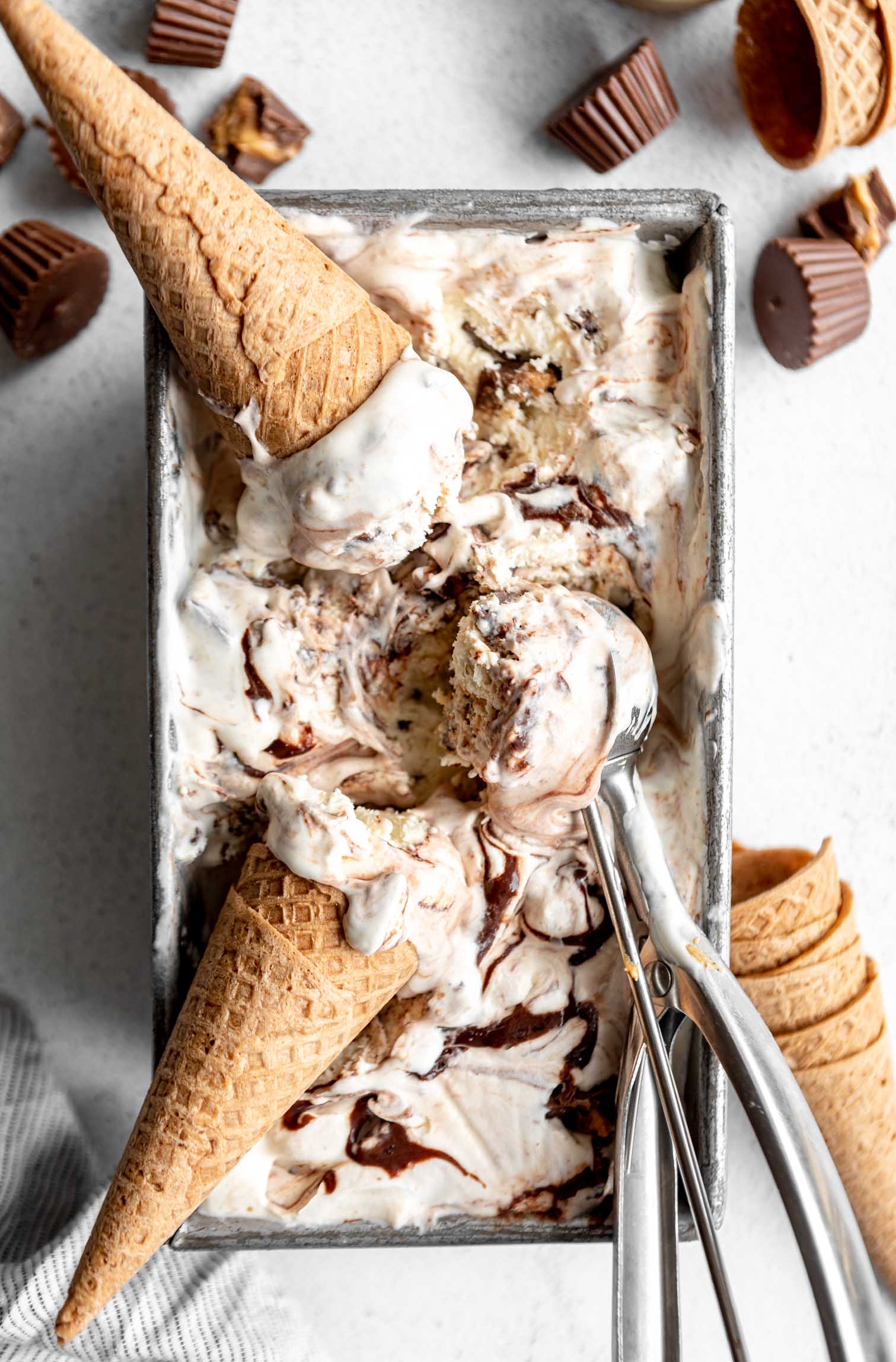 Homemade Moose Tracks Ice Cream - Desserts & Drinks